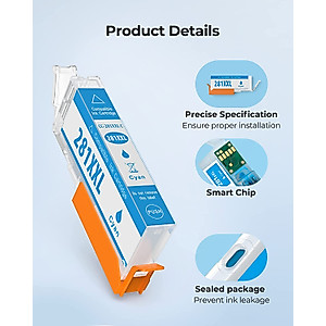 PGI-280XXL/CLI-281XXL Ink Cartridges Compatible Replacement for Canon 280 281 Ink Cartridges Use to Canon Pixma TS8120 TS9120 TS8220 TS8320 TS8300 TS8322 TS9100 6 Value Pack