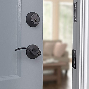 Amazon Basics Deadbolt - Single Cylinder - Matte Black