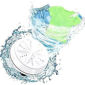Mini Washing Machine - Ultrasonic Turbo Washing Machine Multifunctional Portable Turbo Washing Machine USB Powered Mode