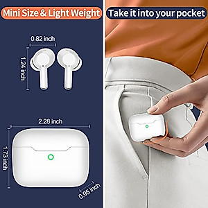 Wirelss Earbuds, Bluetooth 5.3 in-Ear Headphones with Charging Case Stereo Bass with Noise Reduction Mic Clear Call 24H Playback Ear Buds Gaming Headset for iPhone Samsung Galaxy Phone Laptop Sport