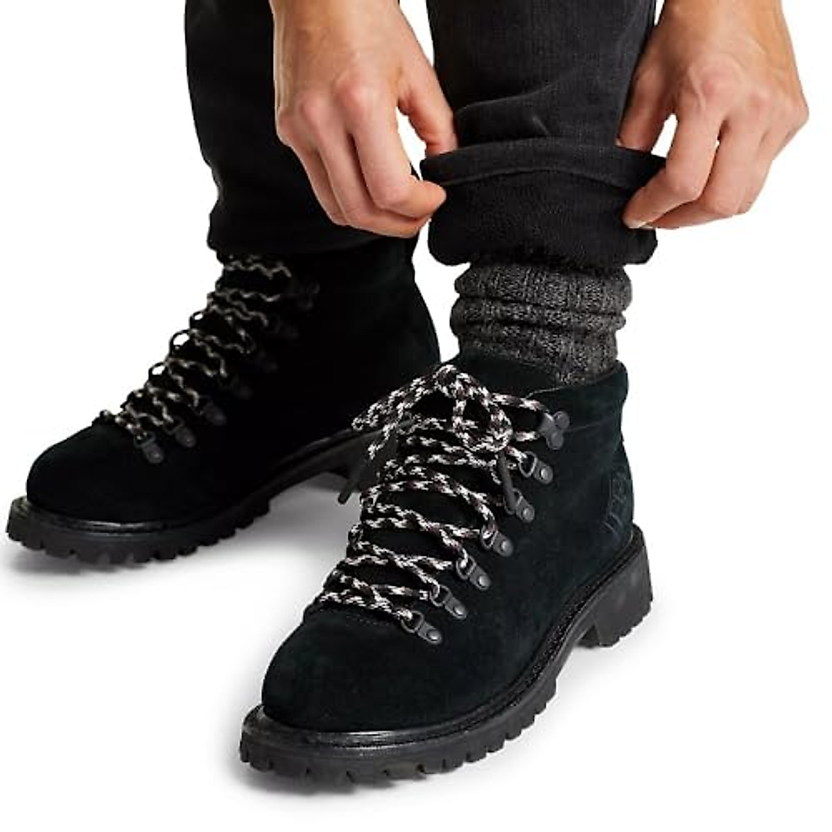 Eddie Bauer Women's Voyager Fleece-Lined High-Rise Jeans - Slightly Curvy Slim Straight, Carbon, 12