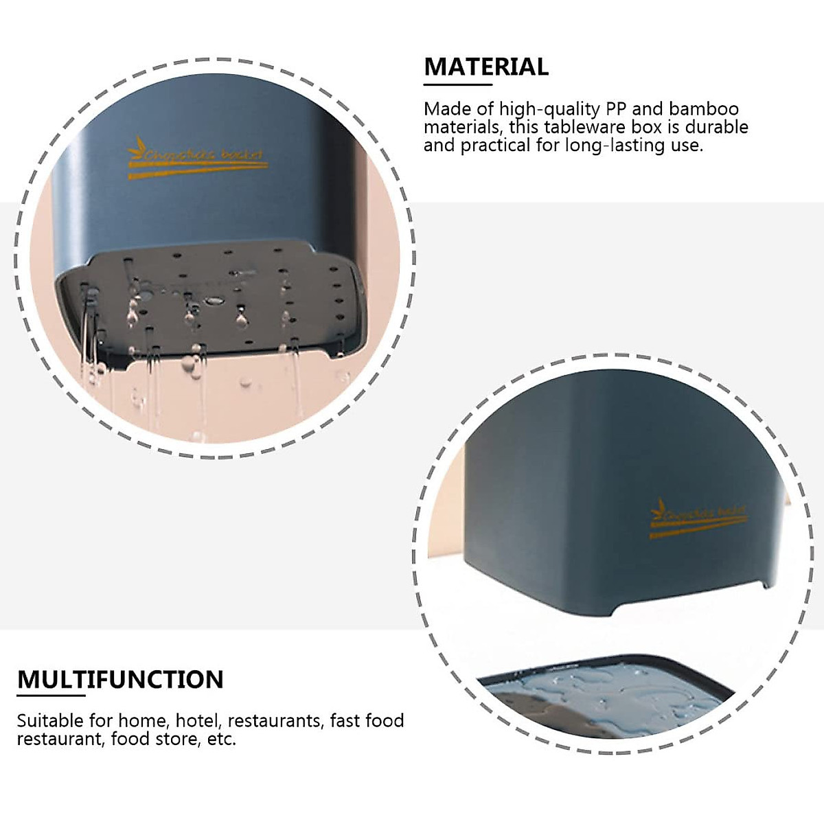 Cabilock Spoon Fork Organizer 1pc Cutlery Storage Box Basketball Pp Tableware Kitchen Utensils Container