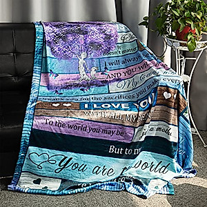 Gifts for Mom from Daughter, Throw Blanket for Couch Sofa, Mothers Day Blanket Gift, Soft Flannel Throw Blanket Birthday Gifts for Mom