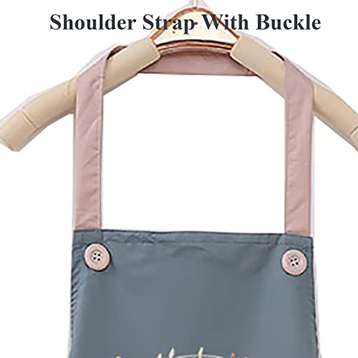 OBEKANN 2 Pack Kitchen Apron for women with Pockets, Unisex Cooking Chef Apron Waterproof, Aprons for Cooking Painting Housework Best Gift for Housewarming Holidays, Easter Bunny Wreath Blue