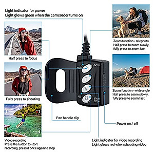 Wired LANC Remote Control for Canon XA70 XA75 XA60 XA65 XA50 XA55 XA40 XA45 XA30 XA35 XA20 XA25 XA11 XF705 XF605 XF405 XF400 XF305 XF300 VIXIA HF G70 G60 G50 G40 G30 G26 G21 G30 G20 Camcorder & More