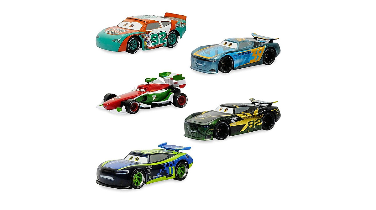 Disney Cars Pull 'N' Race Set of 5 - 15th Anniversary