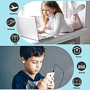 QearFun Donut Earbuds for Kids, Cute Earbud & in-Ear Headphones Wired Gift for School Girls and Boys with Microphone and Lovely Earphones Storage Case