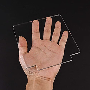 Terrilee 7Pcs 2mm Clear Acrylic Blanks for Light Base Acrylic Sheet Cast Plexiglas - Square(5.9*5.9'') Acrylic Panel Sign Blank with Double Sides Protective for LED DIY Display Projects Craft (7 Pcs)