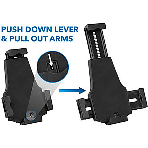 Mount-It! Anti-Theft Universal Tablet Floor Stand Kiosk – Height Adjustable Tablet Kiosk Floor Stand - Locking Tablet Mount Stand for iPad, Galaxy, Surface Go & Other 7.9"- 10.9" Tablets