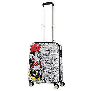 American Tourister Spinner S (55 cm-36 L), White (Minnie Comics White)