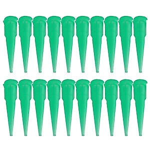 Auniwaig 100PCS 18 Ga Plastic Tapered Pinhead Blunt End Adhesive Dispenser Tip Luer Syringe Needle Tip Dispensing Fill Needle for Oil or Glue Applicator