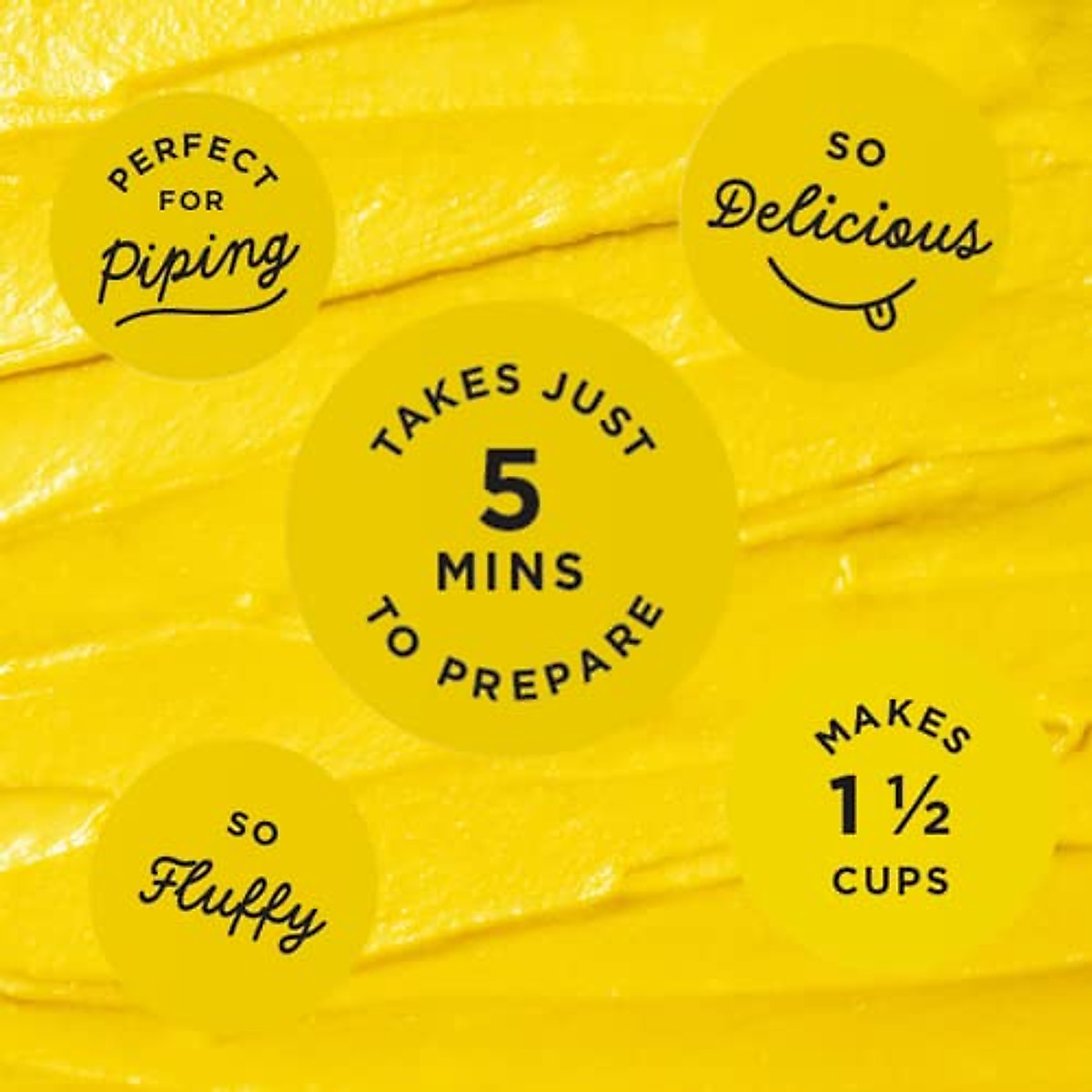 Naturally Colorful Vanilla Frosting by Supernatural - Sunshine Yellow - No Artificial Dyes, Vegan, Organic Ingredients, 12oz