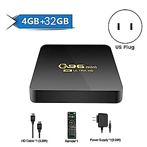 Shevan Q96 Mini TV Box Android 10.0 4+32G Smart TV Box S905L Core Support 2.4G Wireless WiFi Media Box Set-Top Box-US Plug