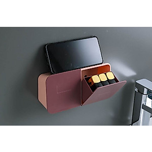 Qtip Holder | WALL-MOUNTED for Cotton Swabs | ORGANIZER | STORAGE BOX | 2 SEPARATE SECTIONED, WALL-MOUNTED, MULTI-PURPOSE COSMETIC BOX | JEWELRY STORAGE | MAKEUP COTTON SWAB ORGANIZER | HOUSEHOLD STORAGE BOXES. USAGE BEDROOM, BATHROOM, MAKEUP-TABLE