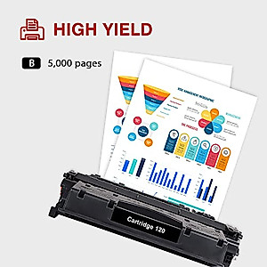 LOMENTICS120 Toner Cartridge 2 Packs Replacement for Canon 120 Toner Cartridge CRG-120 CRG120 for Canon imageCLASS D1120 D1550 D1150 D1320 D1350 D1520 D1100 D1370 D1180 D1170 MF6680DN MF417dw Printer Black