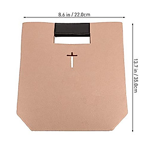 TOYANDONA Bible Carrying Case Felt Bible Bag Hollowed Cross Christian Church Bible Tote Bag Cover Handbag for Bible Study Case Work School Travel Shopping Beige