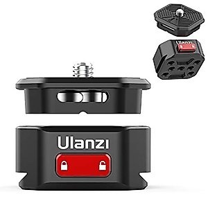 Upgrade Claw Quick Release Plate Camera Mount w Arca Swiss Slot, DSLR Stabilizer Adapter Compatible with Sony/Nikon/Canon Cameras Zhiyun/DJI/Moza Gimbal/Slider/Tripod Plate 1/4" Screw Video Shooting