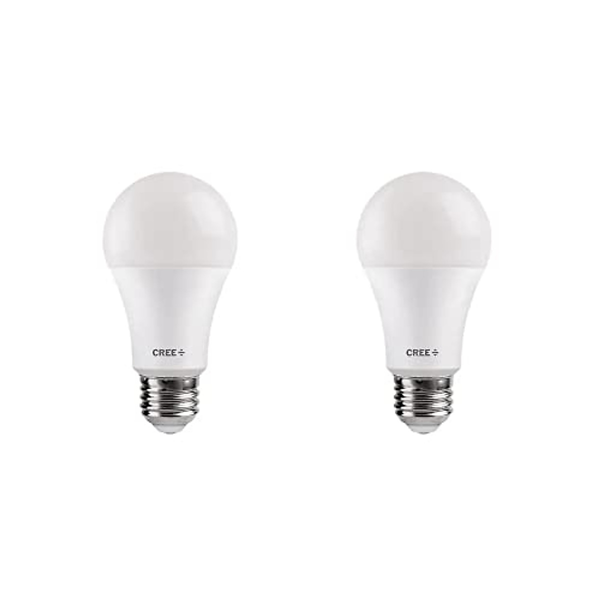 Cree Lighting Exceptional Series A19 Bulb, 5000K Dimmable LED Bulb, 60W + 815 Lumens, Daylight, 2 Pack
