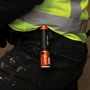 Klein Tools 56412 Rechargeable LED Flashlight with Worklight, 500 Lumens, USB Charging Cable, Pocket Clip, Battery Life Indicator, Magnetic