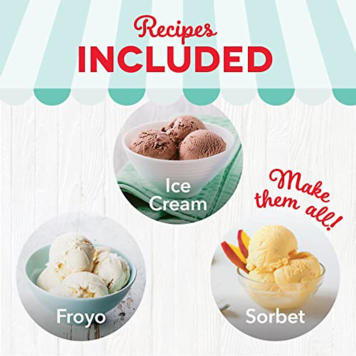 DASH My Pint Electric Ice Cream Maker Machine for Gelato, Sorbet + Frozen Yogurt with Mixing Spoon & Recipe Book (Organic, Sugar Free, Flavored Healthy Snacks + Dessert for Kids & Adults) 0.4qt - Aqua