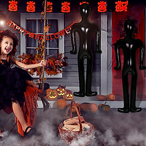 Lenwen 4 Pcs 70" Halloween Inflatable Body Mannequin Inflatable Body for Murder Full Size Blowup Dolls for Adults DIY Halloween Prop Dummy for Murder Crime Scene Party Halloween Decor (Black)