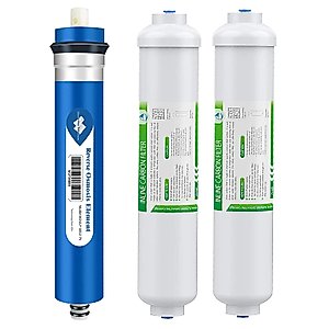 75 GPD RO Membrane and 2x T33 Inline Carbon Filters by Membrane Solutions