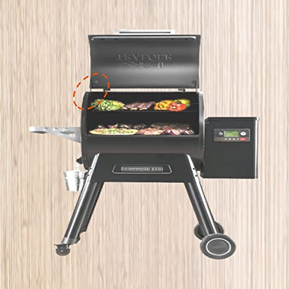 Grill Lid Door Stop Arc Left Side Replacement Parts for Traeger Ironwood 650/885/XL Wood Pellet Grill