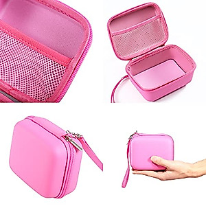 MINIBEAR Kids Camera Case Compatible Kids Camera, Case for Camera for Kids and Kids Action Camera Accessories, 6.1 x 4.9 x 3.4 inch Shockproof Storage Box fits for Most Kids Camera (Pink)