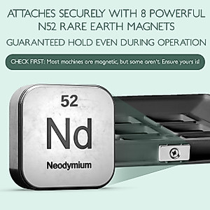 ELTOW Laundry Guard with Silicone Gap Cover, Magnetic Fence for Washer/Dryer to Keep Clothes from Falling Behind, with 8 Strong Magnets, Laundry Room Accessories, Fits Most Washers (Black)