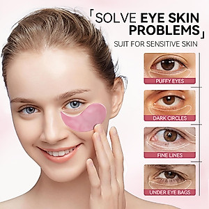BREYLEE Rose Eye Mask– 60 Pcs - Eye Treatment Mask, Under Eye Bags Treatment, Under Eye Masks for Puffy Eyes, Anti-Aging,Anti-Wrinkle and Fine Lines, Under eye Dark Circles
