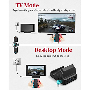 TXLBTTL Switch Dock, TV Projection Charging Dock for Switch, Cooling Fan Compact 4K HDMI Adapter, Portable Switch Charging Stand, Switch Docking Station USB 3.0