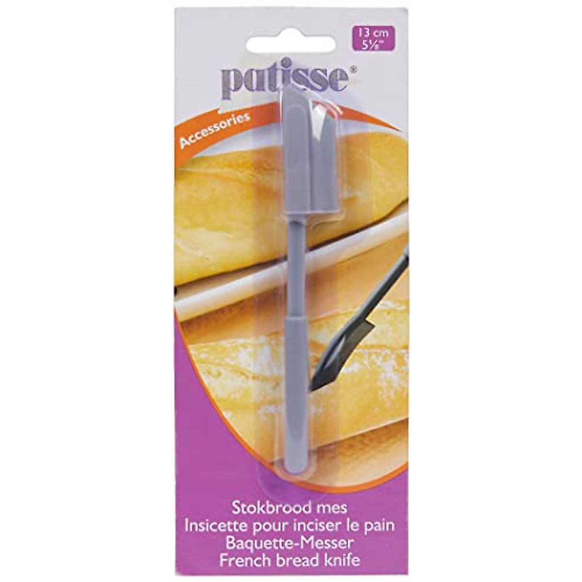 Patisse French Baguette Knife, Grey/Metal