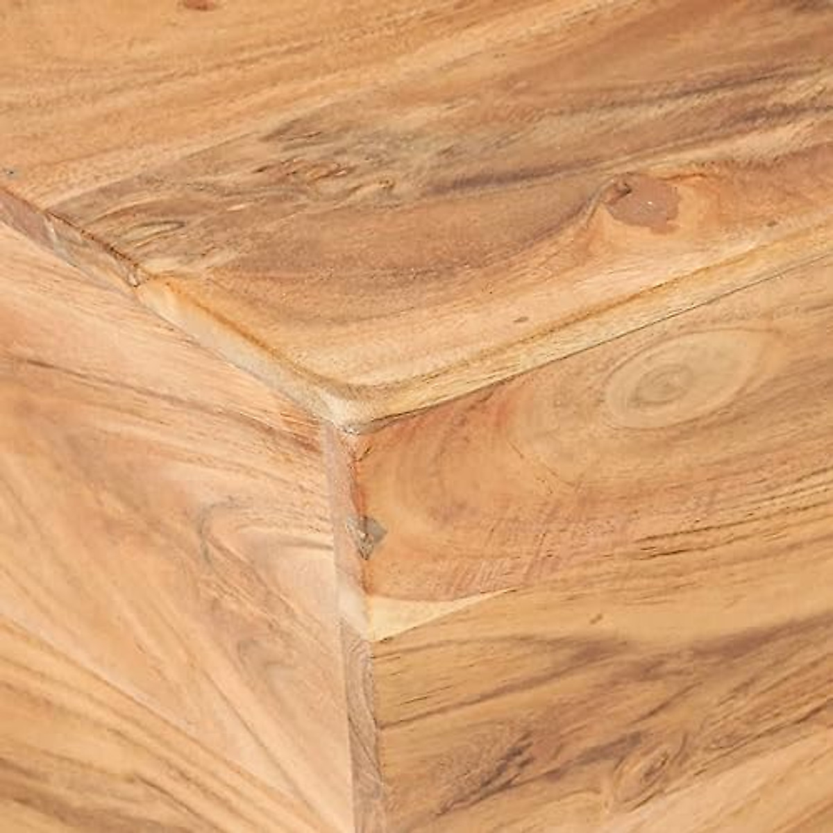QJBSAVVA Coffee Table V-Shape 26"x26"x11.8" Solid Acacia Wood,Bedside Tables Side Tables End Tables Entrance Tables Suitable for Meeting Rooms, Reception Rooms, Offices