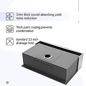36 Farmhouse Sink Stainless Steel - Lordear 36 inch Kitchen Sink Apron Front Ledge Workstation 16 Gauge Stainless Steel Single Bowl Luxury Farm Sink Basin