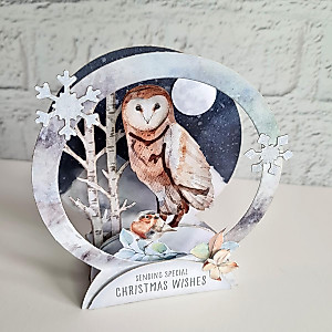 Katy Sue Watercolor Christmas Animals Die-Cut Pop-Up Card Making Kit for Adults. Makes 12 Cards with Festive Animals. Contains 12 Cards, 12 Sheets of Elements, & 12 Envelopes for Card Making Supplies