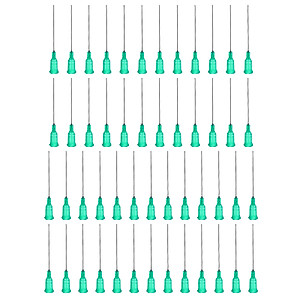 PATIKIL Blunt Tip Dispensing Needles 1.5 Inch, 50 Pcs 18G Industrial Liquid Dispenser Needle with Lure Lock for Refilling Liquid Inks Adhesive Glue