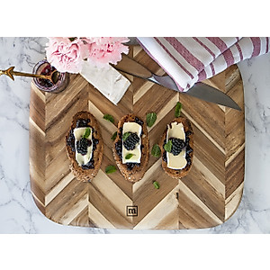 Madeira Acacia Herringbone Cutting Board, 12.5" x 14.5"