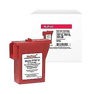 Clover NuPost Remanufactured Postage Meter Ink Cartridge Replacement for Pitney Bowes 797-0/797-Q/797-M | Red