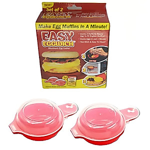 Liusm Microwave Egg Muffin Breakfast Sandwich Cooker For Make Egg in 1 Minute