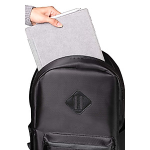 DS Black Smell Proof Backpack With Lock - Traveling Backpack With Laptop Compartment - Hidden Pocket and Combination Lock (Black)