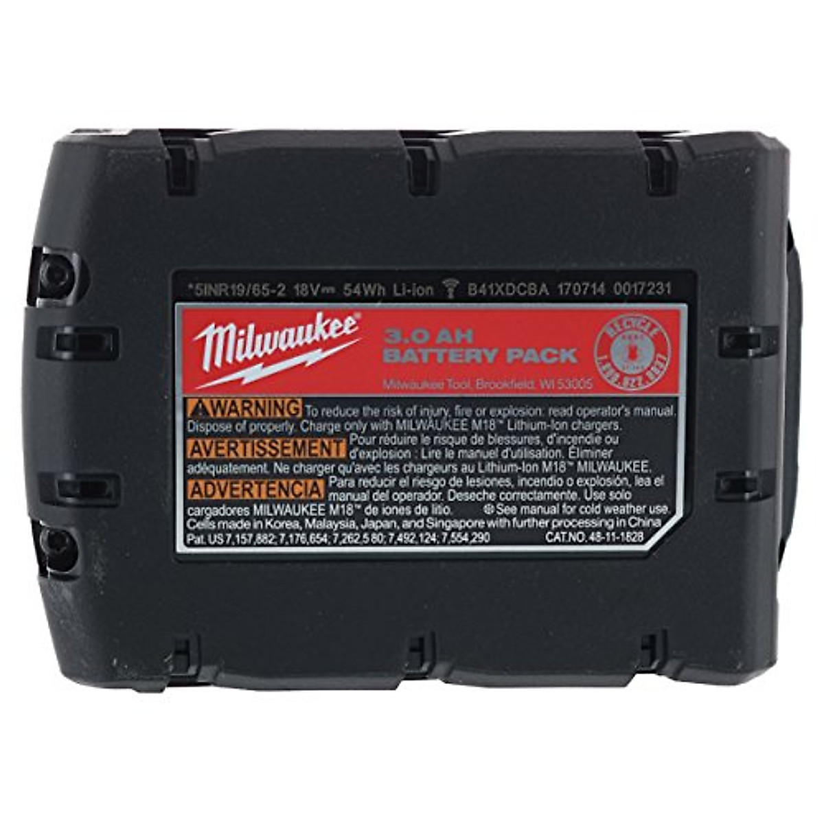 Milwaukee 48-11-1828 M18 XC RED LITHIUM 18-Volt Lithium-ion Cordless Tool Battery (2 pack)
