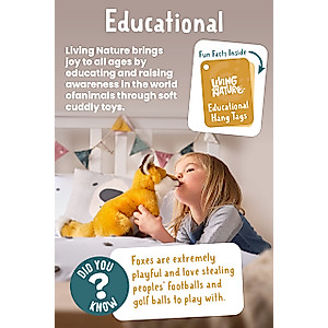 Living Nature Highland Cow Black Stuffed Animal | Farm Toy with Sound | Soft Toy Gift for Kids | 9 Inches