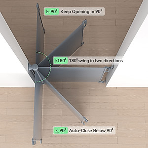 Momcozy Retractable Baby Gate, Alarm Mesh Baby Gate or Mesh Dog Gate, 33 inches high, extends to 55 inches Wide, Child Safety gate for doorways, Stairs, hallways, Indoor/Outdoor.