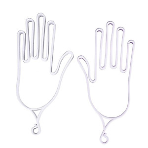 1Pair Gloves Stretcher, Outdoor Sport Gloves Holder Rack Stretcher Hanger(White + Light ) Stuff Glove Hanger
