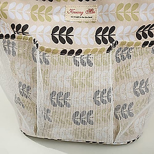 Mesh Shower Caddy Bag - Mesh Shower Basket for College Dorm Room Essentials, Portable and Light Quick Dry Bath Organizer for Beach Camp Gym (Beige)