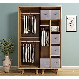 iwill CREATE PRO Pack of 2, Large Size Folding Washable Fabric Storage Boxes for Bedding Sheets, Blankets, Pillows, Clothing, Toys etc., Dark Gray