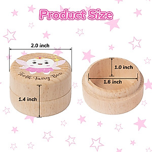 Colorful Tooth Fairy Box for Girl Wooden Tooth Fairy Keepsake Box to Place Under Pillow Milk Teeth Container Box Cute Lost Tooth Holder Baby Toddler Teeth Case for Baby Shower Birthday Gift