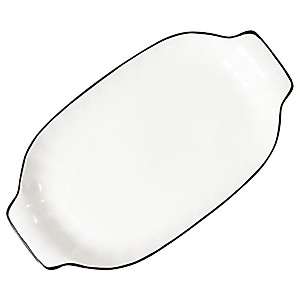 Hemoton 2pcs Bread Cheese Bread Baking Pan Cake Baking Pans Ceramic Baking Dish Cooking Pan Broiler Pan for Oven Ceramic Bakeware Hotel Ceramic Bakeware Appetizer Ceramic Bowl Plate Salad