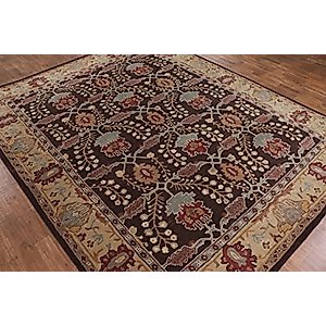 Old Hand Made Barista Floral Traditional Persian Oriental Woolen Area Rugs (9'x12')
