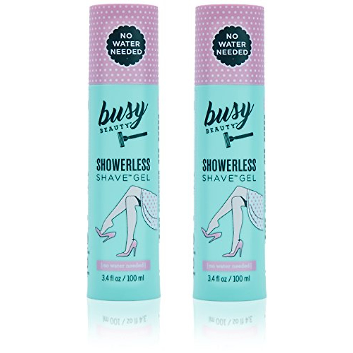 Shave Gel/Cream by Busy Beauty (Pack of 2) | Shaving Cream for Women | Shave Without Water | Razor Shaving Cream,Lotion, Bikini Area,Travel Size Bottle,Natural, Moisturizer,Sensitive Skin 2x3.4 Ounce
